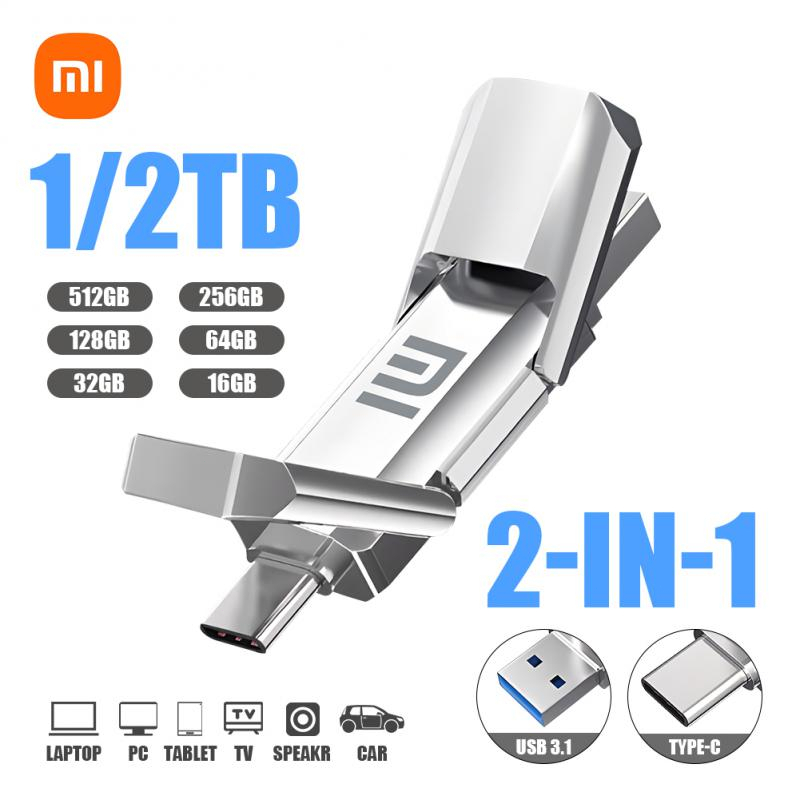 Xiaomi USB 2TB Pen Drive 1TB 2TB U Disco USB3.1 OTG 2-IN-1 Tipo C De ...