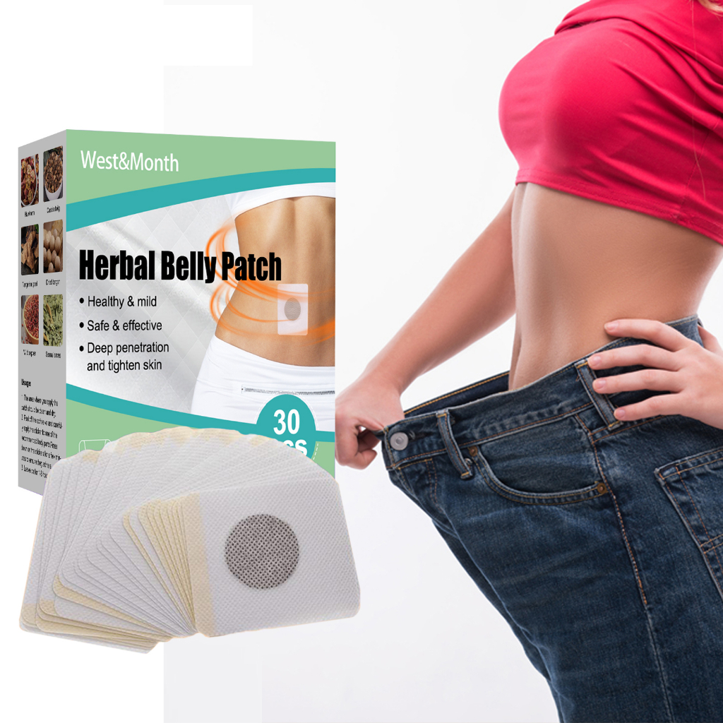 30Pcs Natural Herb Essence Belly Button Patch & Sticker Set-Reduz O ...