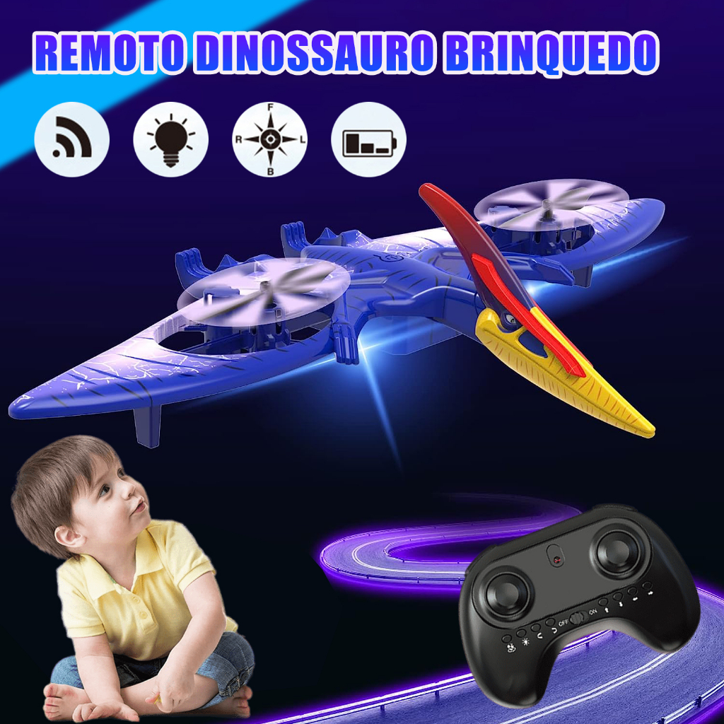 Controle Remoto Dinossauro Pterossauro Brinquedo Kids Pterodactyl ...