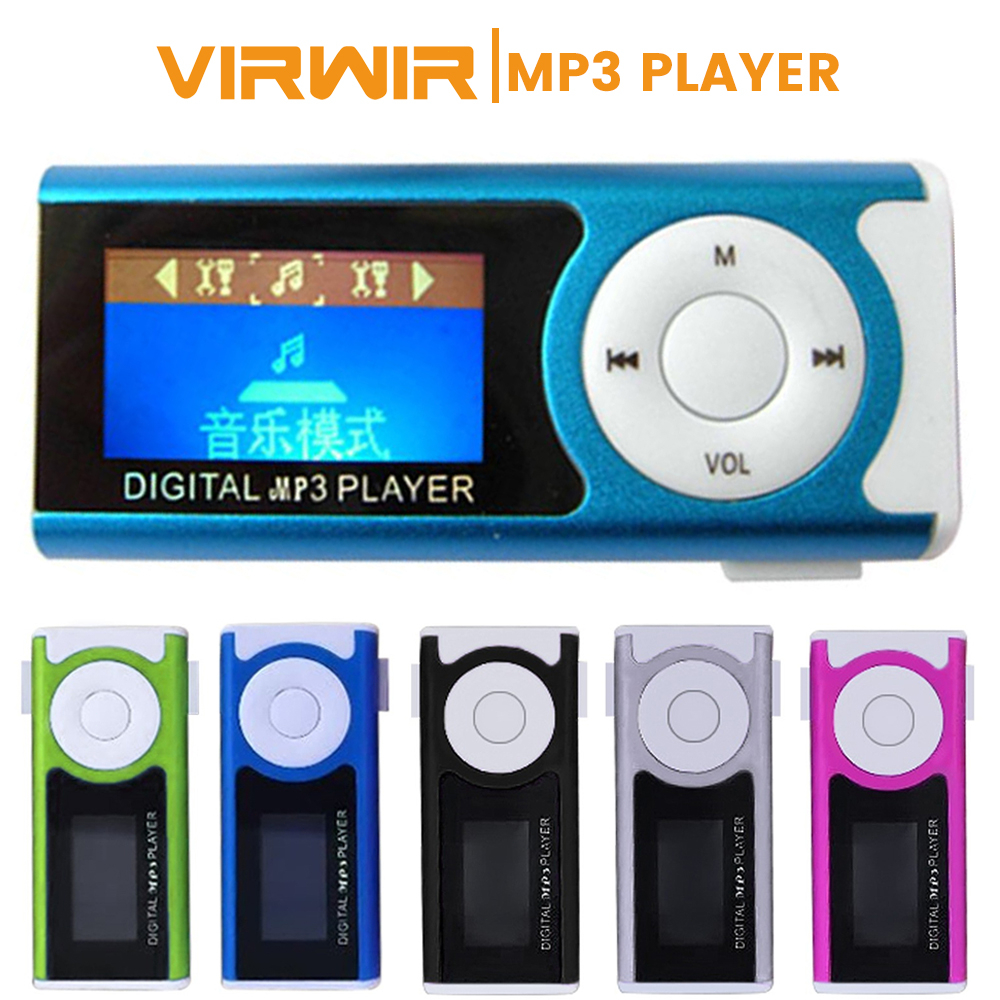 Mini USB Digital MP3 Player Alumínio Tela LCD 32GB Micro SD Cartão TF ...