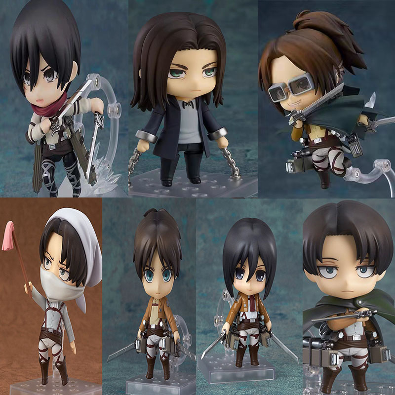 Q Versão Nendoroid Attack on Titan Eren Levi Mikasa Ackerman Hans Zoe ...