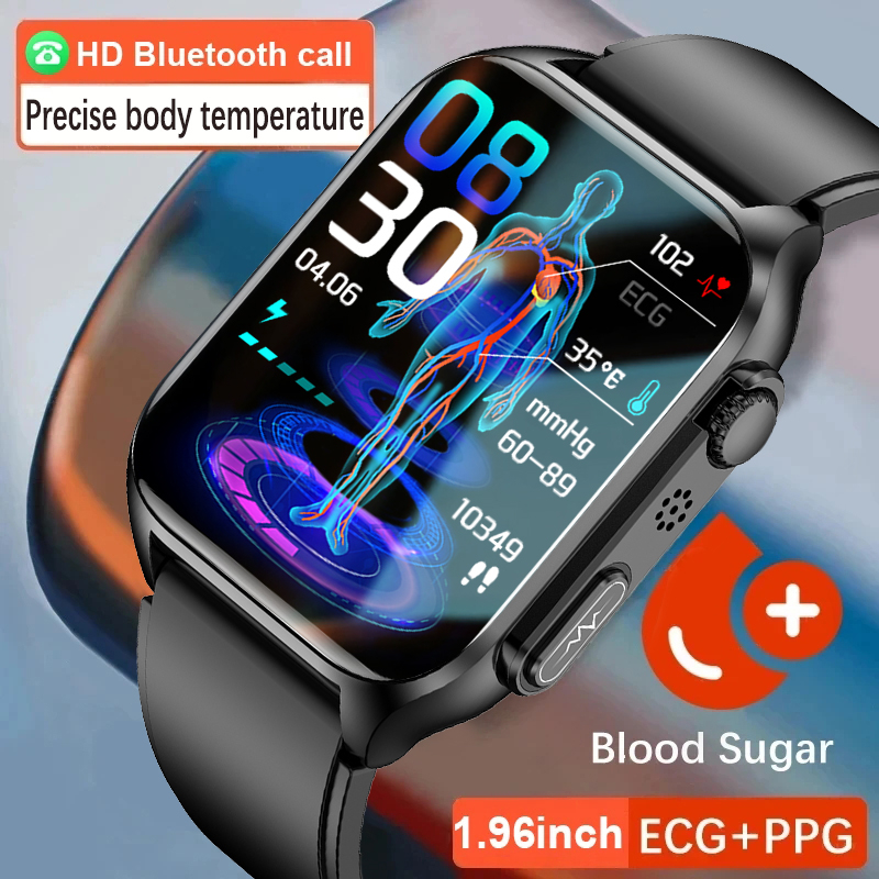 TK12 Smartwatch Relógio Inteligente Não-Invasiva 1.96 " HD Bluetooth ...