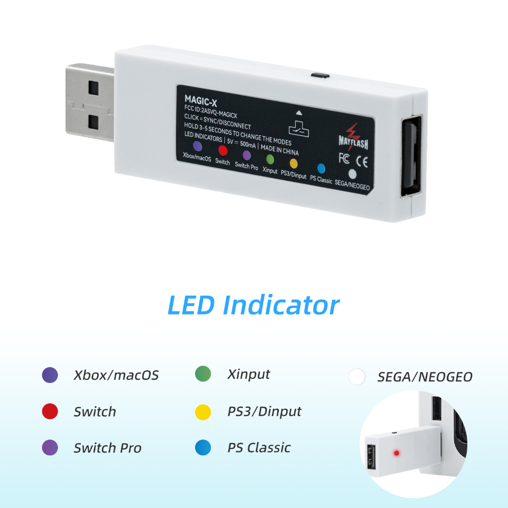 Mayflash MAGIC-X Adaptador Controlador Sem Fio Bluetooth Para Xbox Series X|S/PS3/NSwitch ...