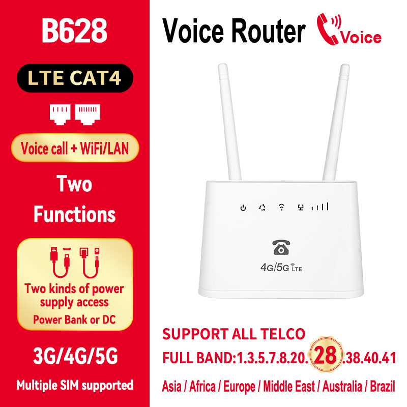 Roteador LTE CPE 4G Sim Card modem RJ11 Interface Função De Voz LAN ...