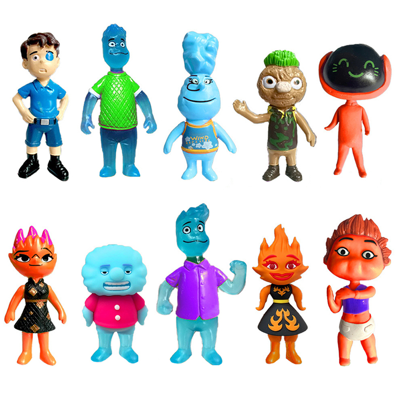 Elemental Animado Figuras Elementar De Ação Anime Wade Ember Clod Gale ...