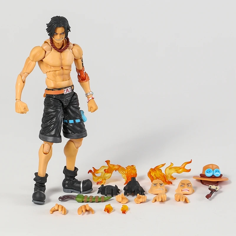 Articulado One piece Luffy Ace Zoro action figure boneco figma | Shopee ...