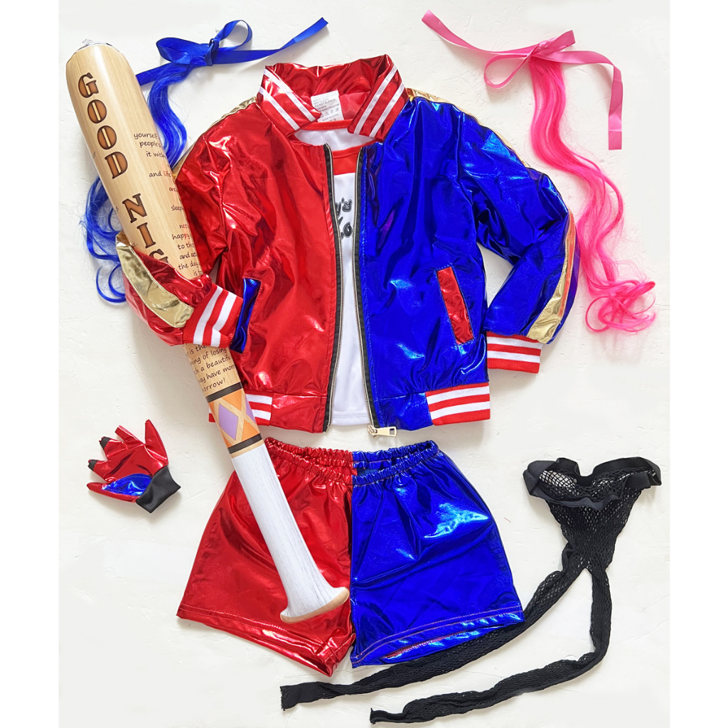 Halloween Harley Quinn Costume Cosplay Suicide Squad Bordado Jacket Set ...