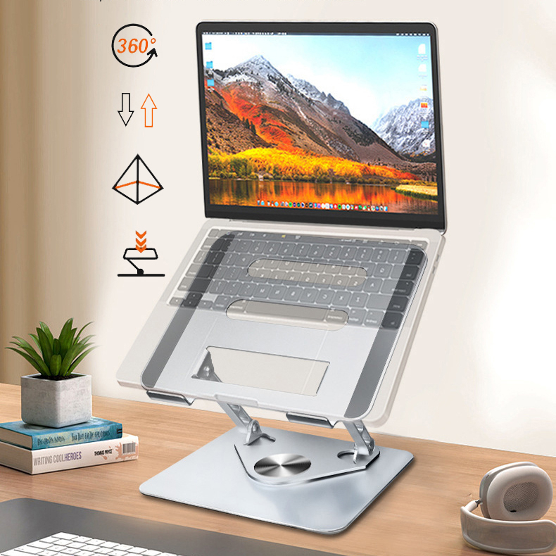 Suporte De Alumínio Para Notebook , 360 Dobrável Rotativo | Shopee Brasil