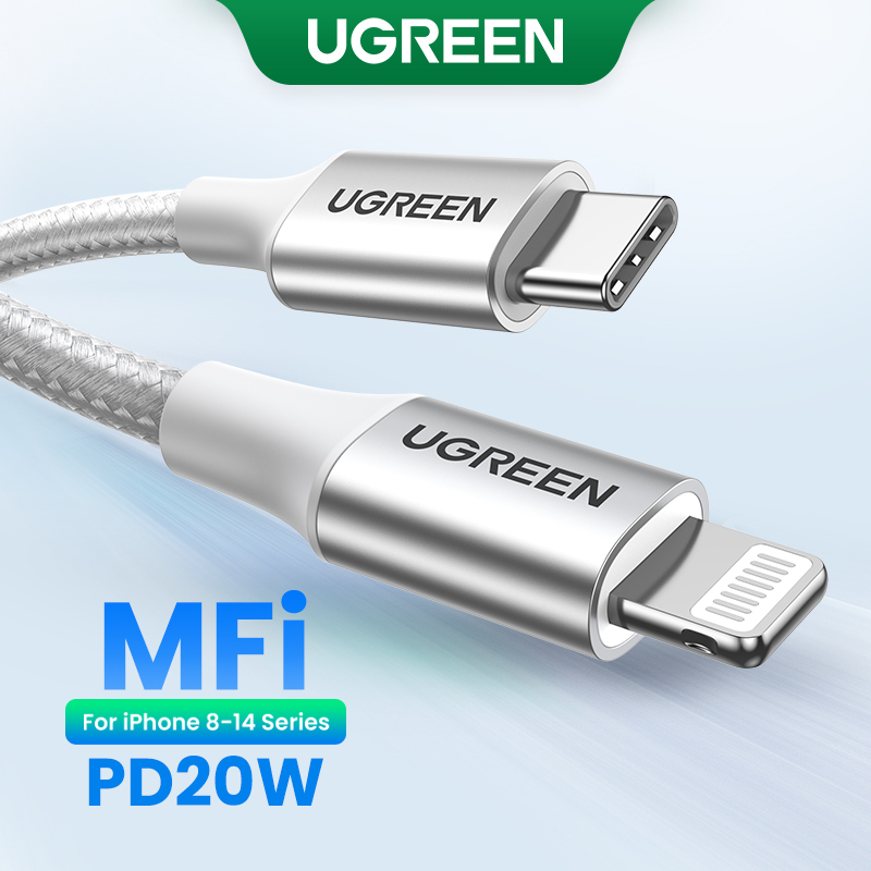 MFi Cabo 】 UGREEN De Carregamento 20W USB Tipo C Para Relâmpago iPhone 14 Pro Max 13 12 Plus ...