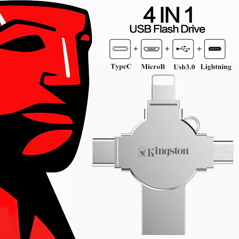 Pendrive 4 Em 1 Usb Flash drive 1TB Otg Pen 512GB Memory Stick 256GB ...