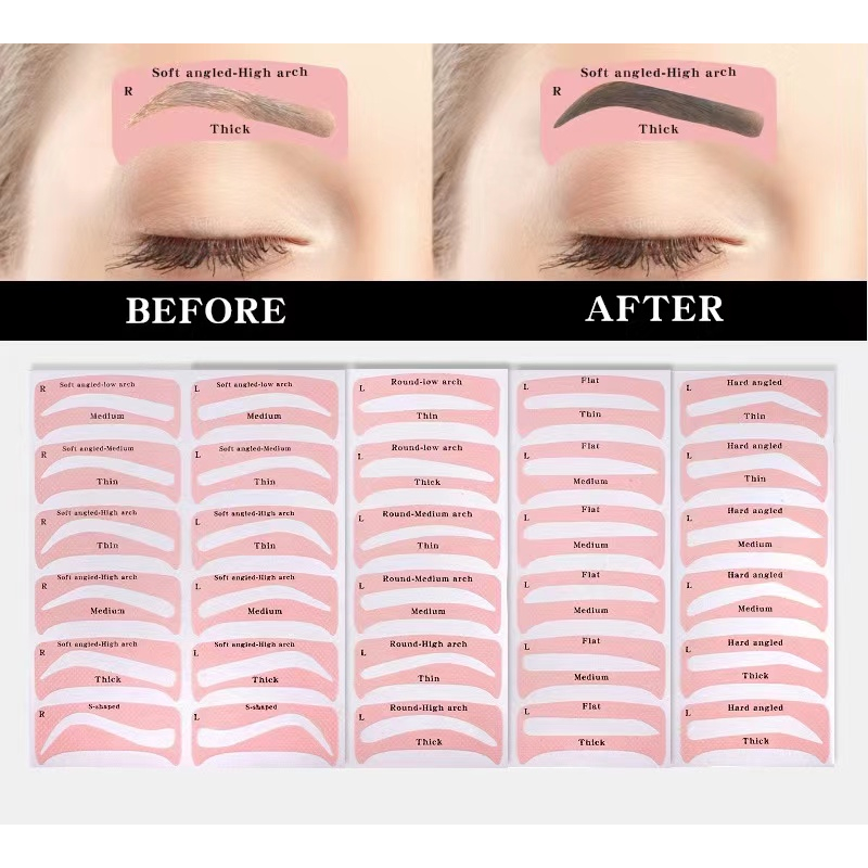 Adesivo para Sobrancelhas Corte de Sobrancelhas Modelo de Cartão de ...
