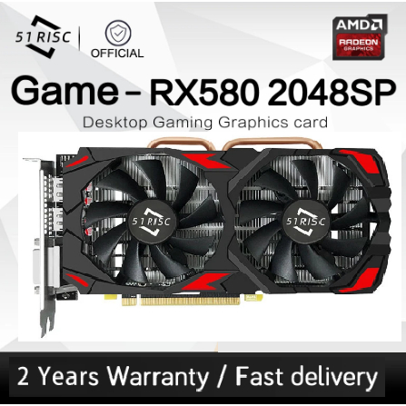 placa de Vídeo SHELI 51RISC AMD RX 580 8G 256Bit 2048SP GDDR5 Placas ...