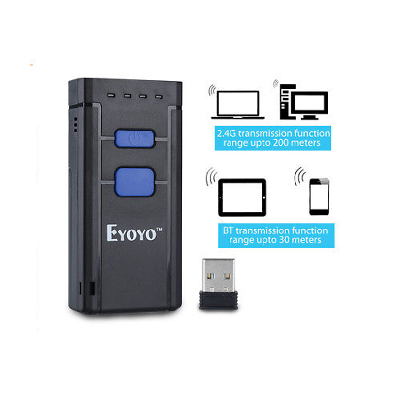 Eyoyoyo Mini 1D Leitor De Código De Barras Sem Fio , Compatível Com ...