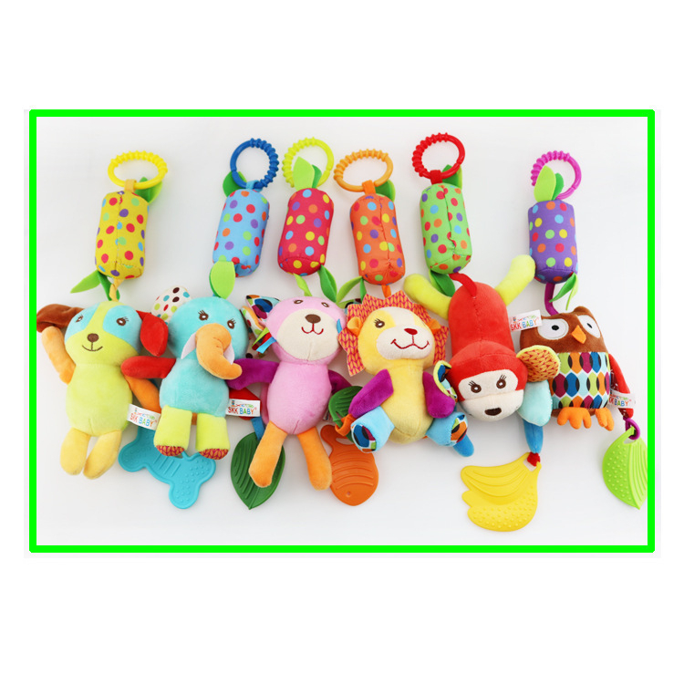 Baby Rattle Toy Criby de brinquedo em forma de Animal Rattle Bell Criby ...