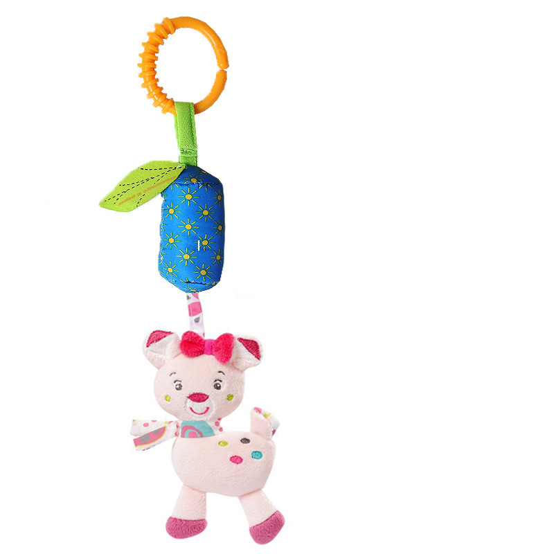 Baby Rattle Toy Criby de brinquedo em forma de Animal Rattle Bell Criby ...
