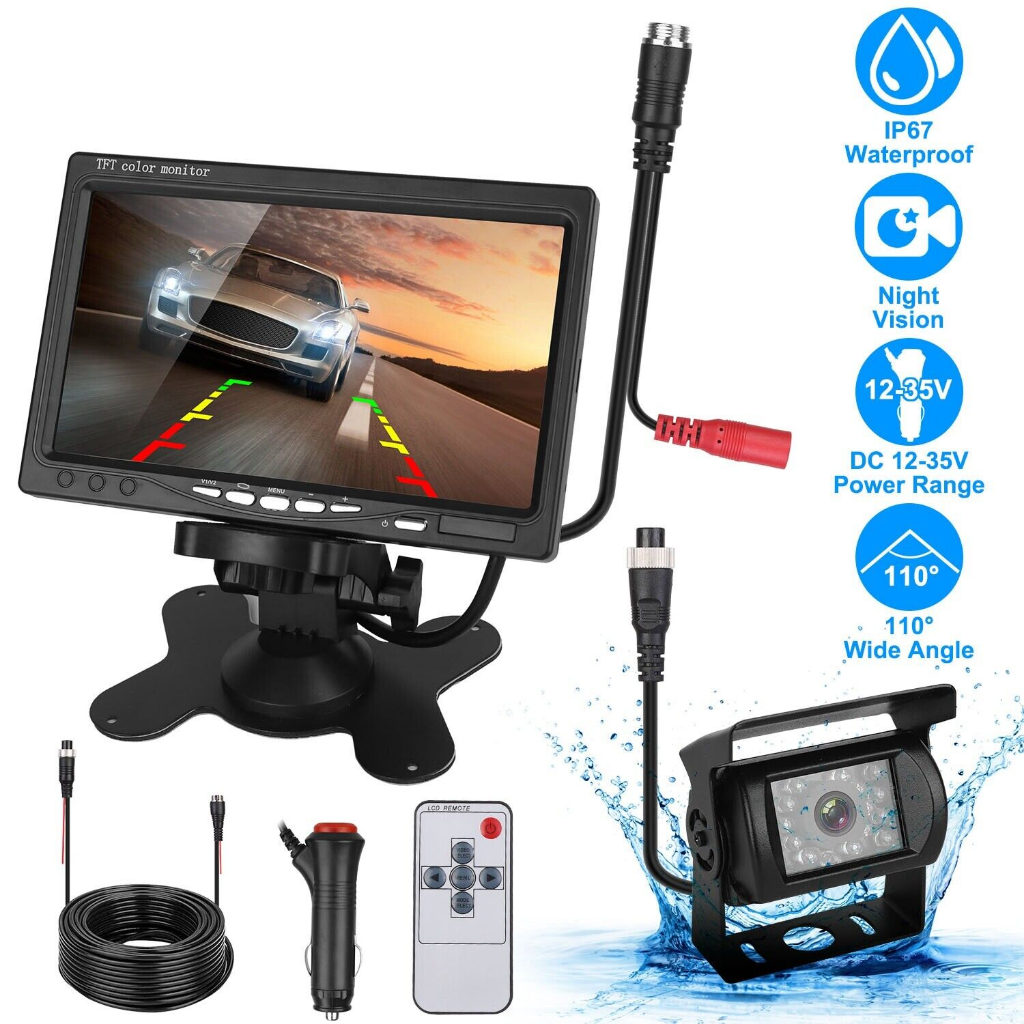 Monitor De Câmera De 7 Polegadas Para Visão Traseira Do Carro ...