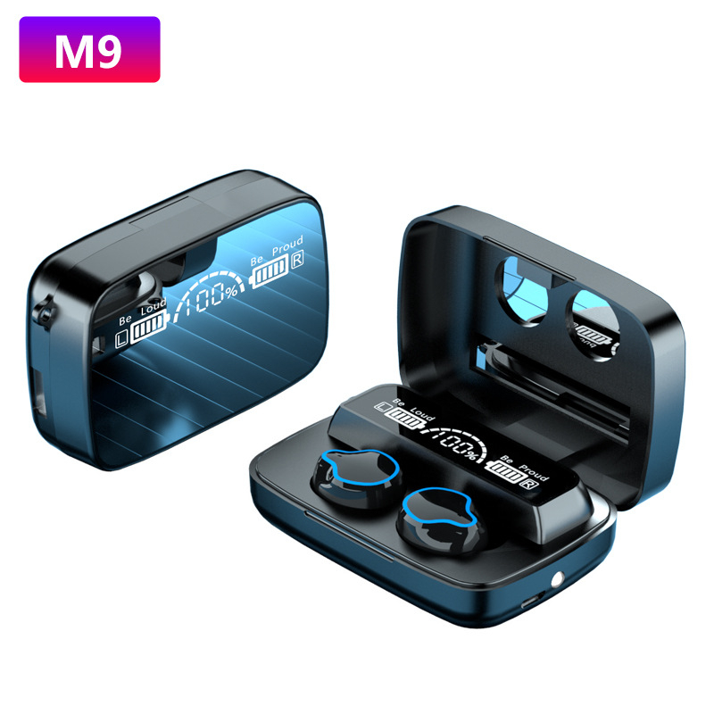 Mini Fone De Ouvido Bluetooth Sem Fio M9 TWS Intra-Auricular HIFI ...