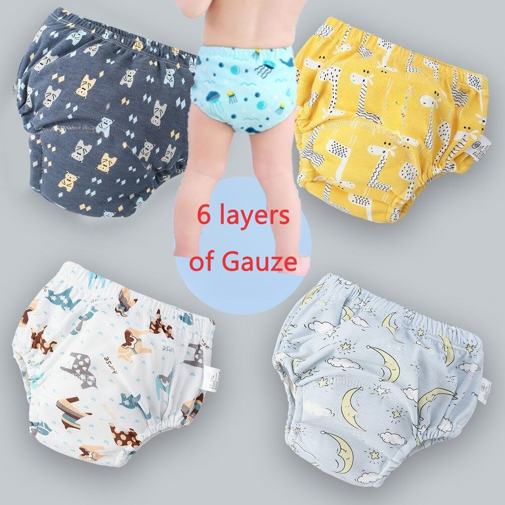 Fraldas Calças 6 Camadas De Treinamento Infantis Reutilizáveis Para ...