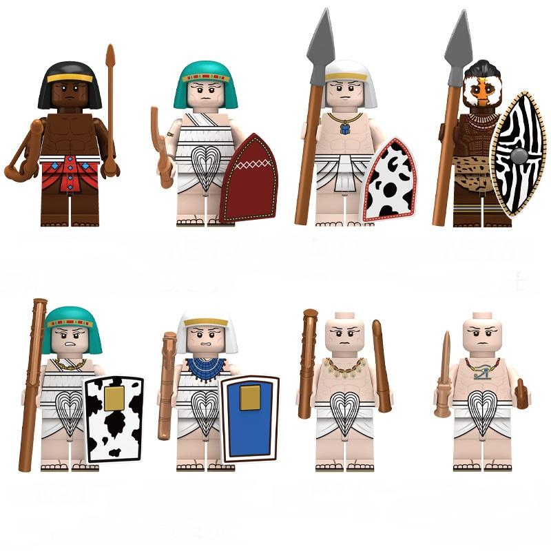 Bloco Brinquedos Figura Soldados Do Egito Antigo Figuras Mini N313-320 ...