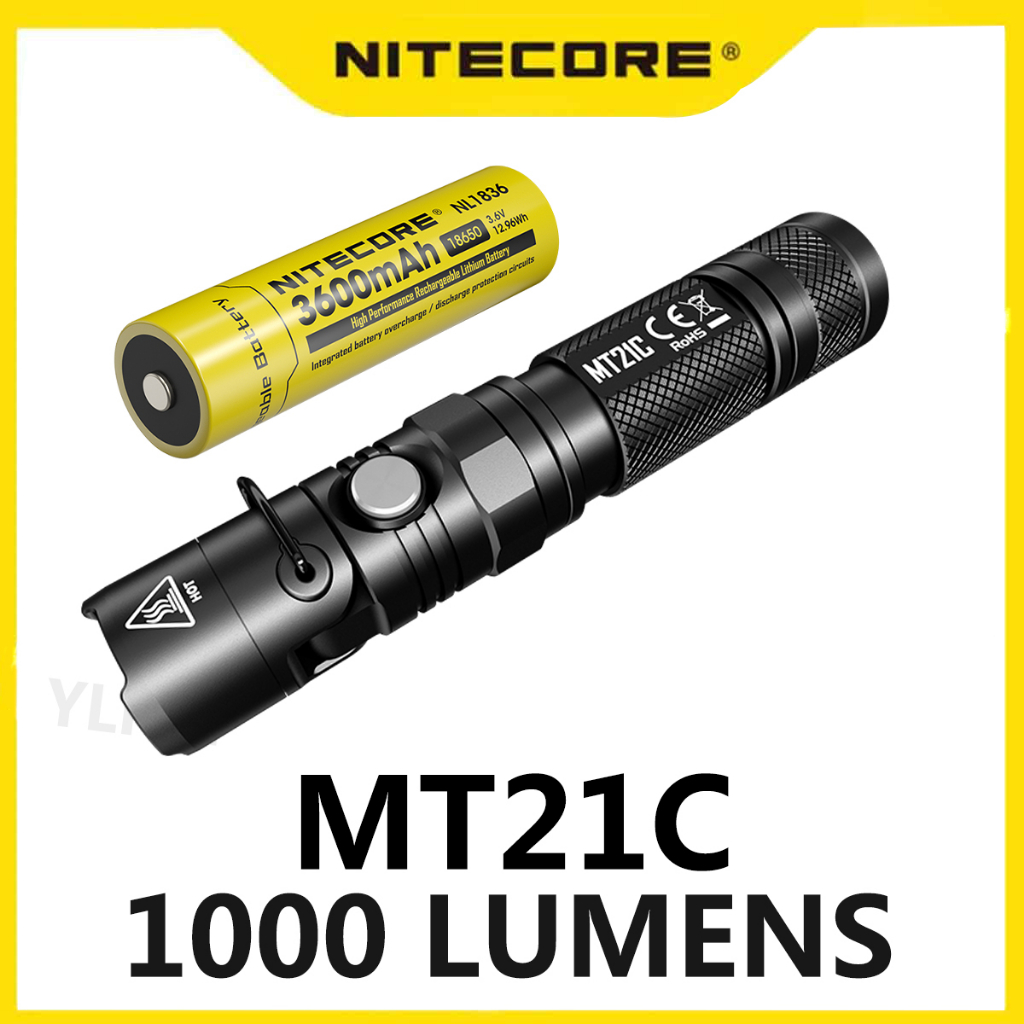 NITECORE MT21C Lanterna CREE XP-L HD V6 max 1000 Lúmen 90 Graus ...
