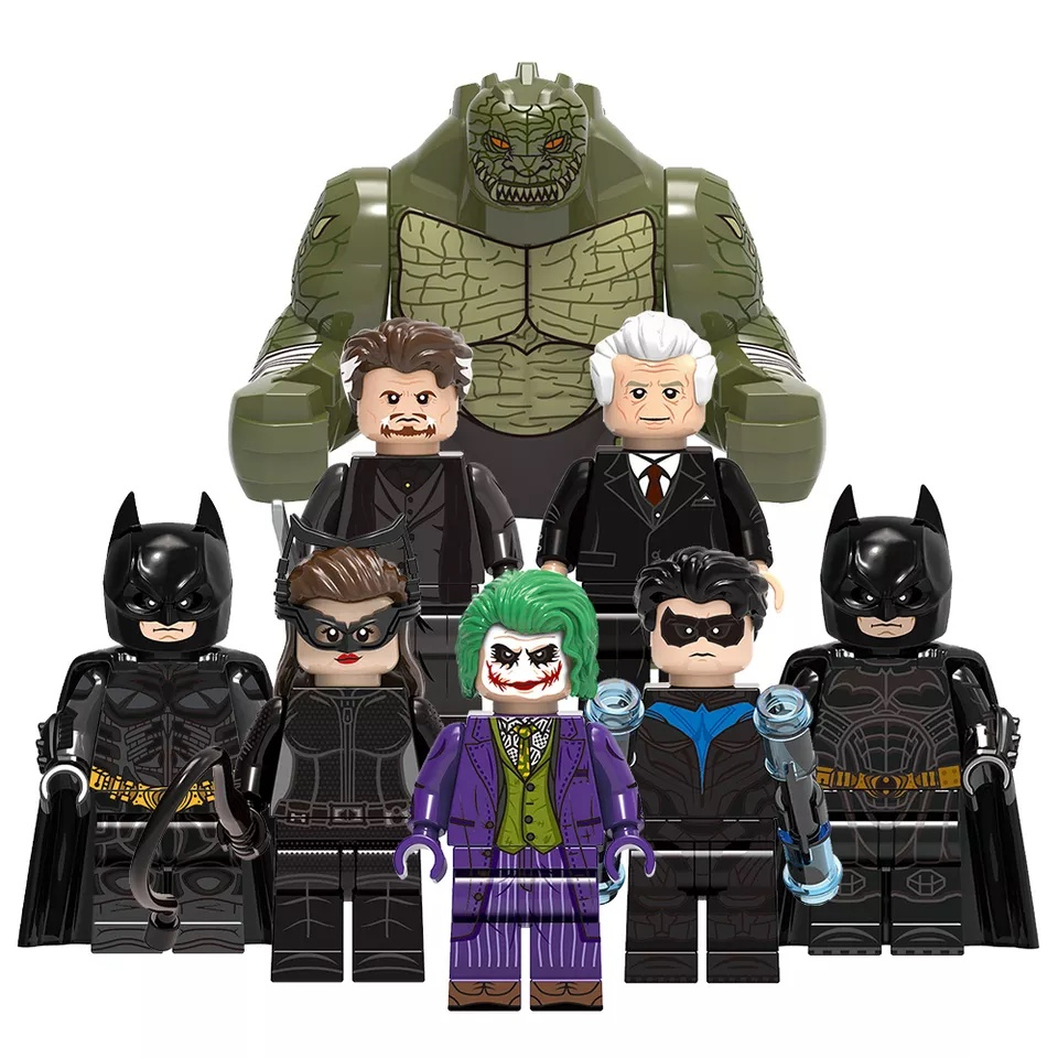 Bat Heroes Killer Croc Minifigures Joker Bloco De Asa Noturna ...