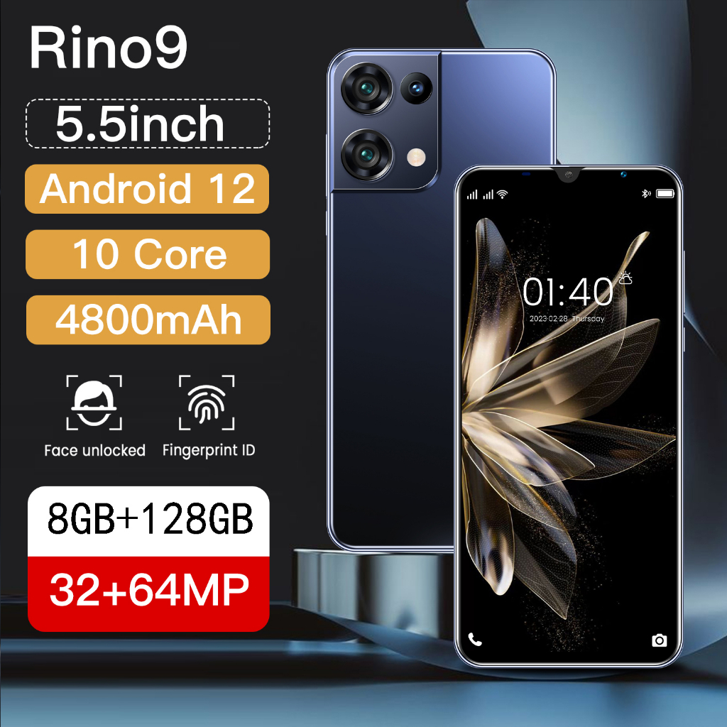 Celular Rino9 5.5inch 8GB RAM 128GB ROM Com Suporte De Cartão De ...