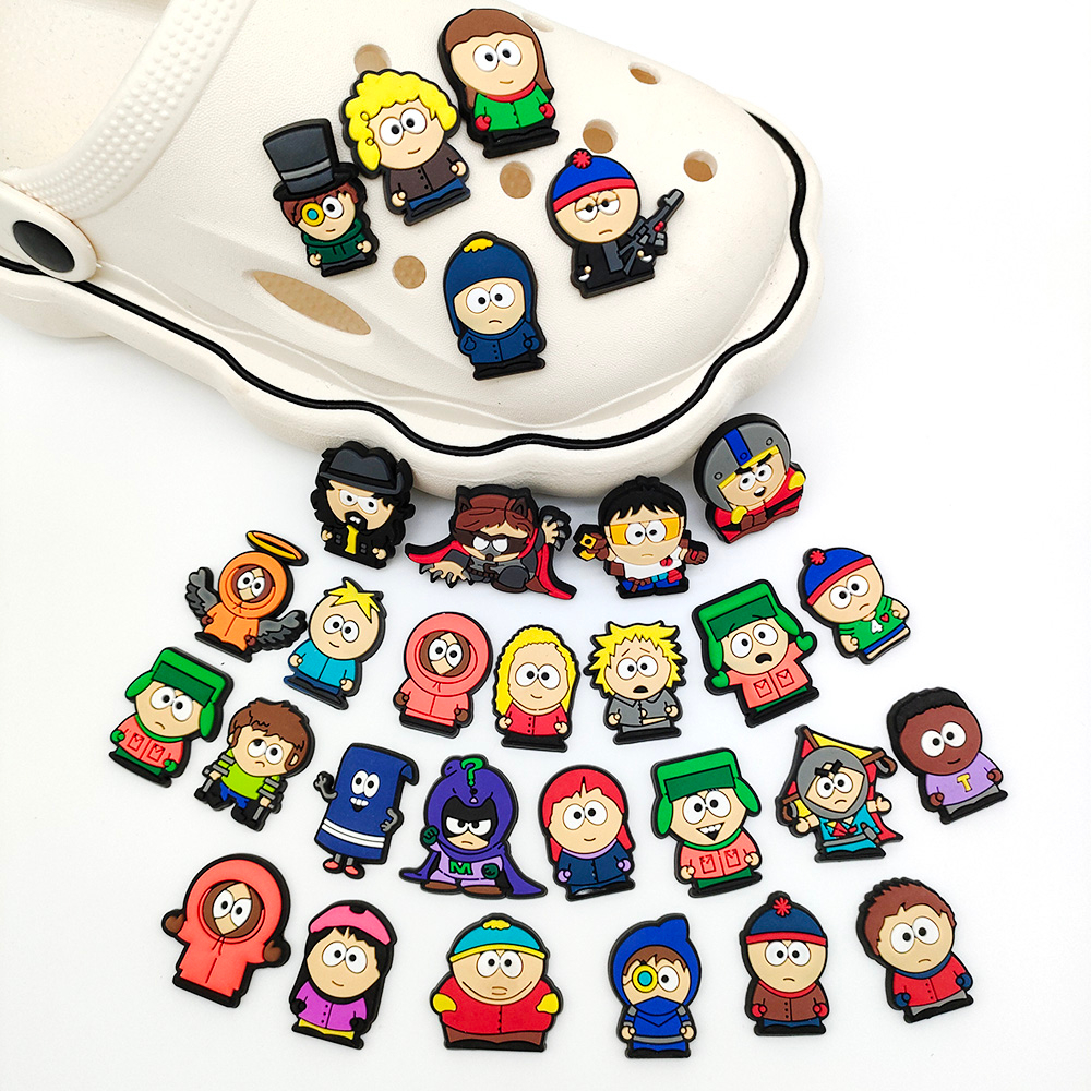 Conjunto South Park Croc JIBT Encanta Sapatos Pingente Botão Presentes ...