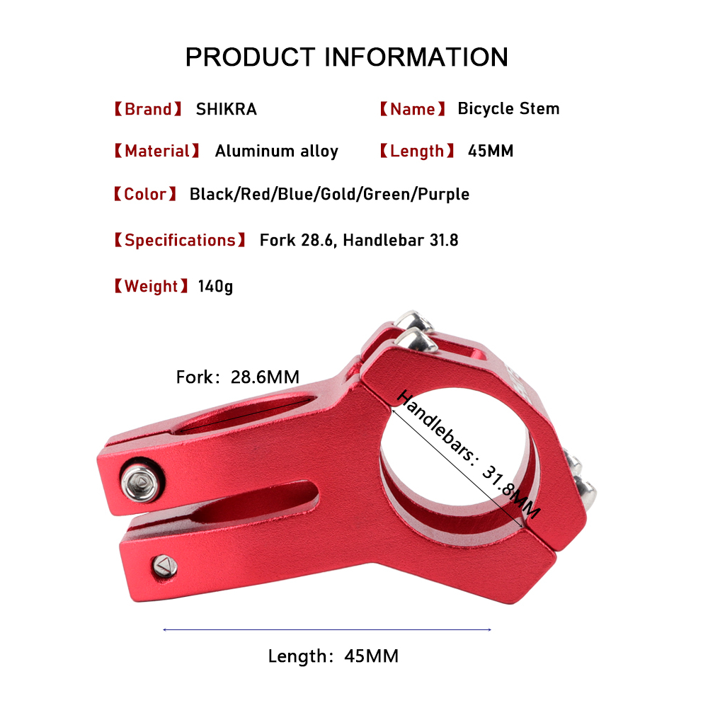 SHIKRA Haste De Mountain Bike stem 45mm Alumínio Liga Leve Estrada ...