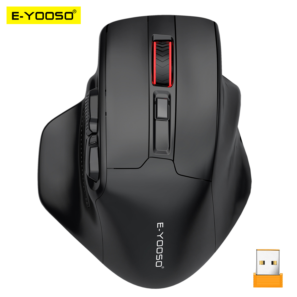 E-YOOSO X-31 USB 2.4G Mouse Para Jogos Sem Fio Grande Mãos Grandes PAW3212 4800 DPI 5 Botões ...