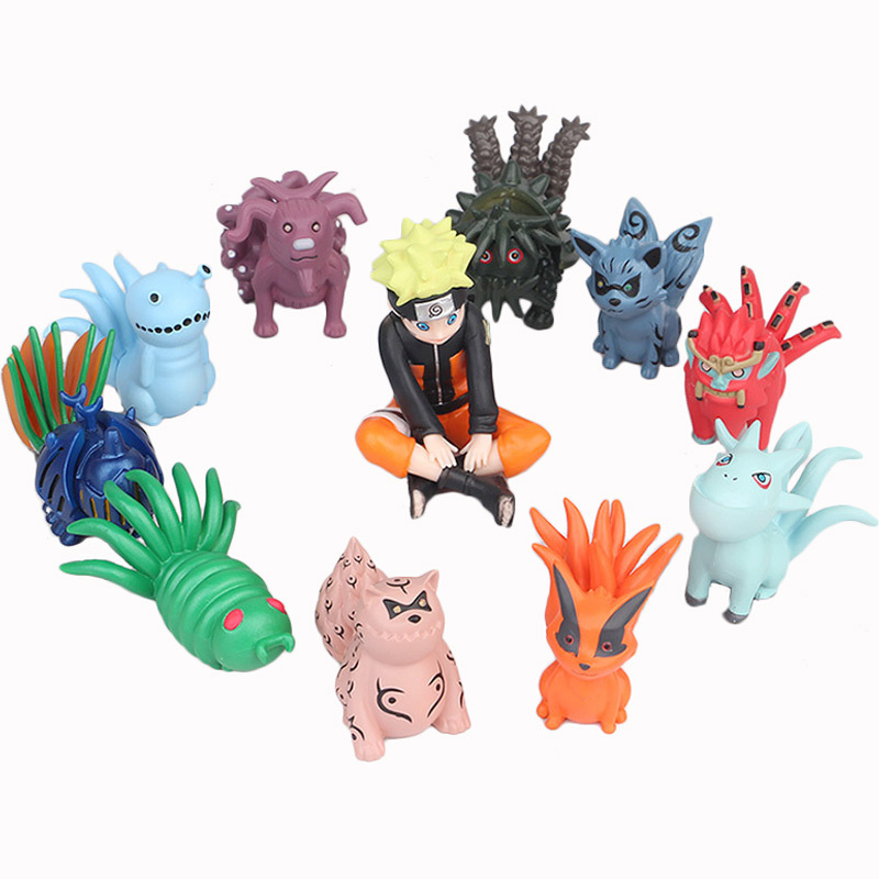 Naruto Bijuu Nine Tails Action Figures Anime Kurama Kyuubi Isobu ...