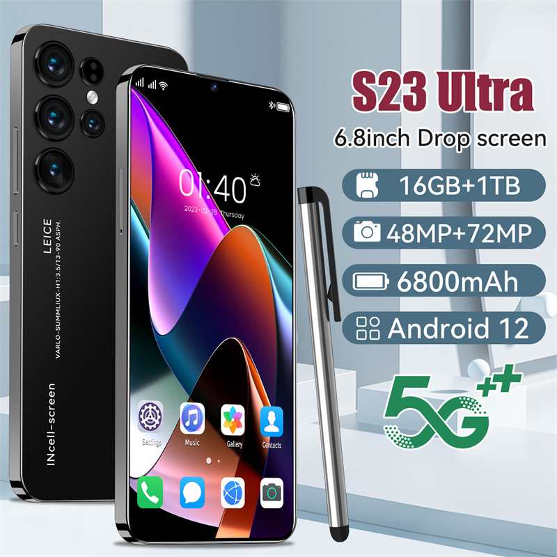 Celular S23Ultra 5G Smartphone De 6,8 Polegadas Tela De 16GB RAM + 512B ROM Telefone Android ...