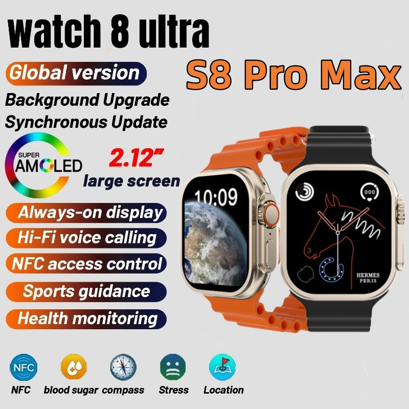 Smartwatch Series 8 Ultra Relógio Inteligente Bluetooth Chamada NFC ...