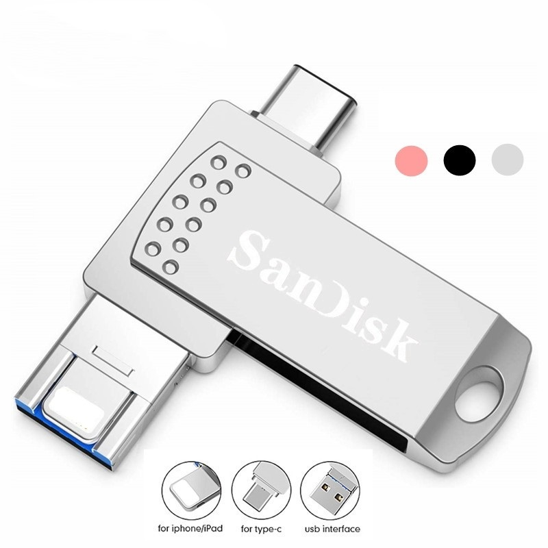 Unidade Flash USB Pendrive 3 Em 1 OTG Original Externa Para Tipo C ...
