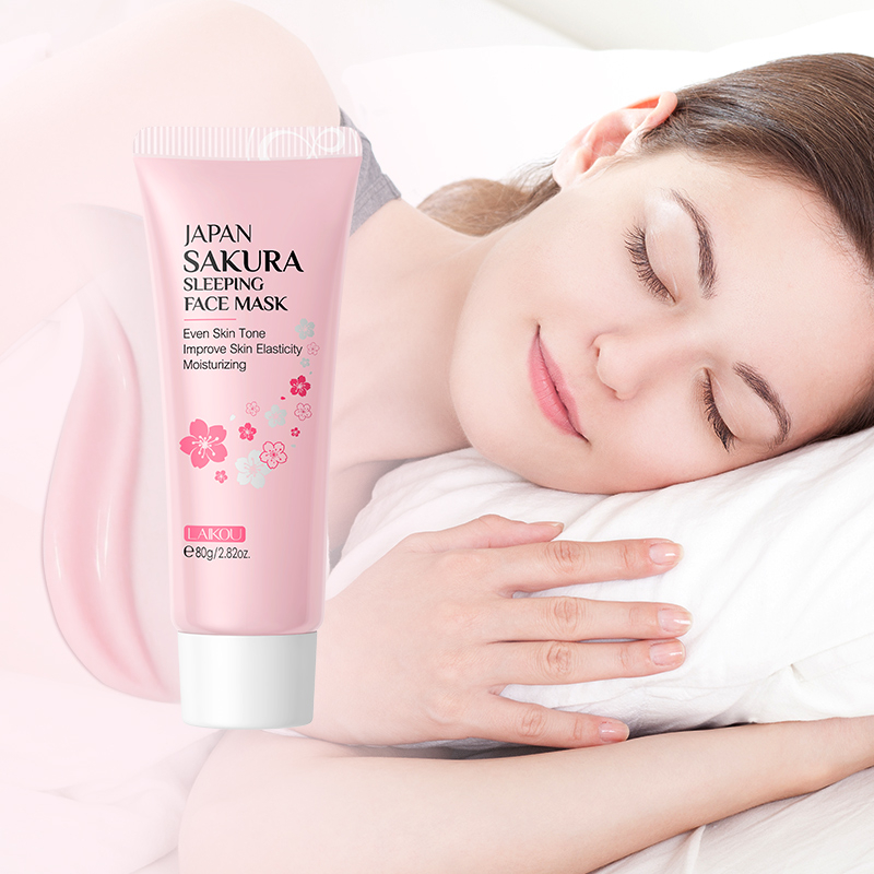 LAIKOU Máscara De Dormir Facial Sakura Com Flor De Cerejeira/Creme ...