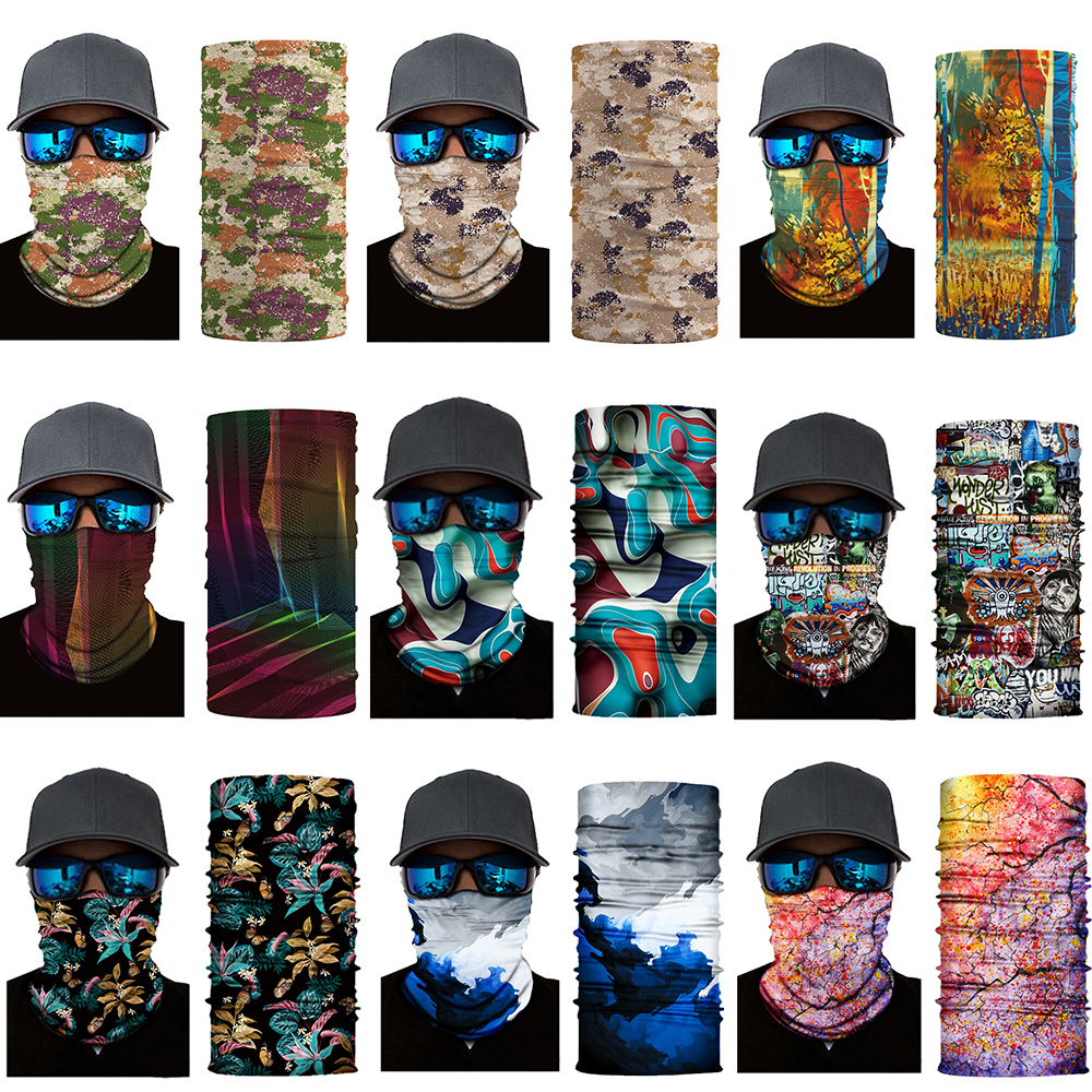 Bandana Turban Anti-Pó UV Buff Cabeça Scarf Face Motocicleta Esporte ...