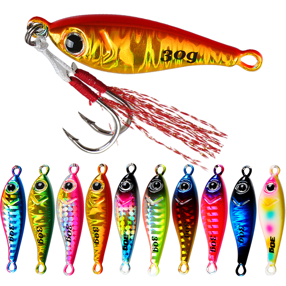 Isca De Pesca Jig Lure 20g/30g/40g/60g Iscas Profunda Em Mar Lenta Artificiais De Jigging Com ...