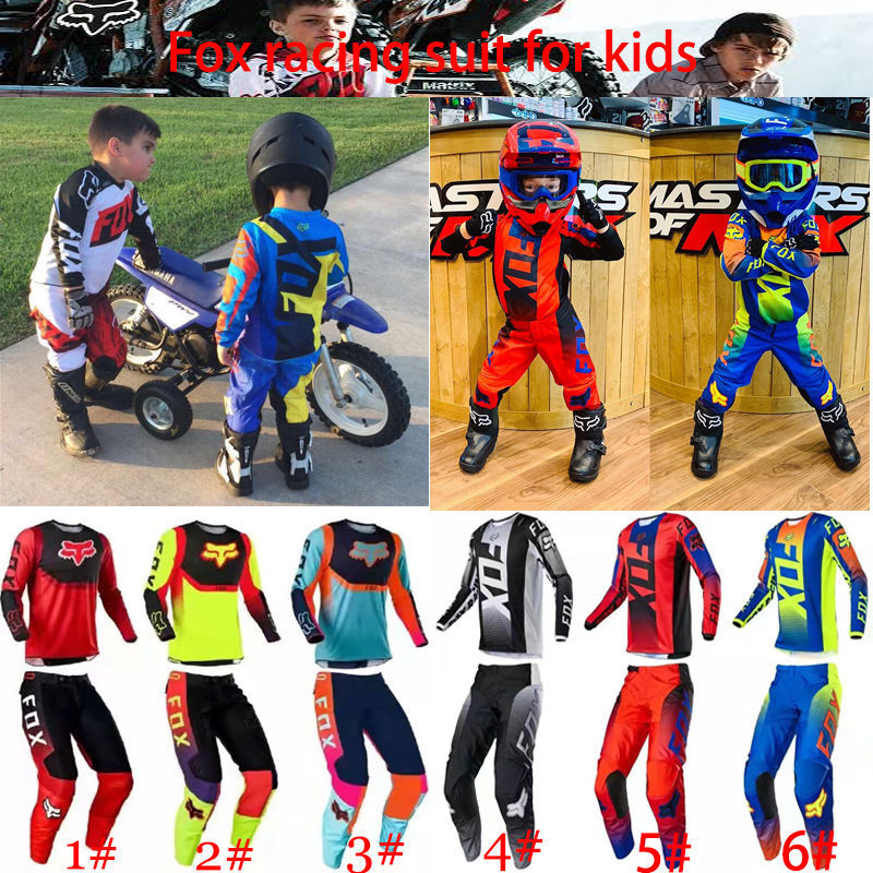 FOX Youth Kids MX Jersey Pants Combo Motocross Dirt Bike Offroad Fato ...