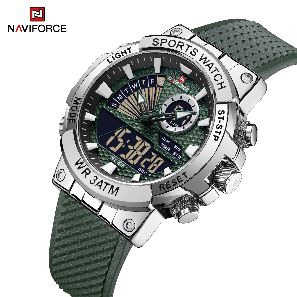 NAVIFORCE Relógio Masculino De Luxo De Quartzo À Prova D'água Esportivo Militar De Discagem ...