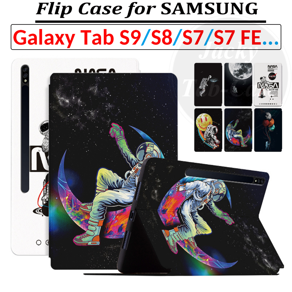 Para SAMSUNG Galaxy Tab S9 S8 S7 11.0 " S9+ S8+ S7+ Plus TabS7 FE 12.4 " Moda Astronauta Padrão ...