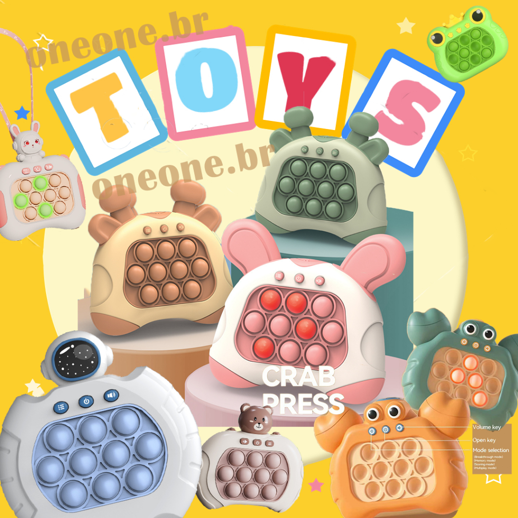 Pop It Light Fidget Game Quick Push Bubble Handle Toys Boys & Girls ...