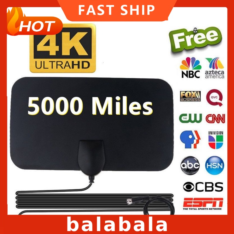 4K 8K 25dB High Gain HD TV DTV Box Antena De Digital 3000Mile Booster ...