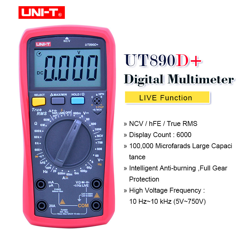 UNI-T multimetro digital UT890C UT890D + Multímetro Digital UT890C ...