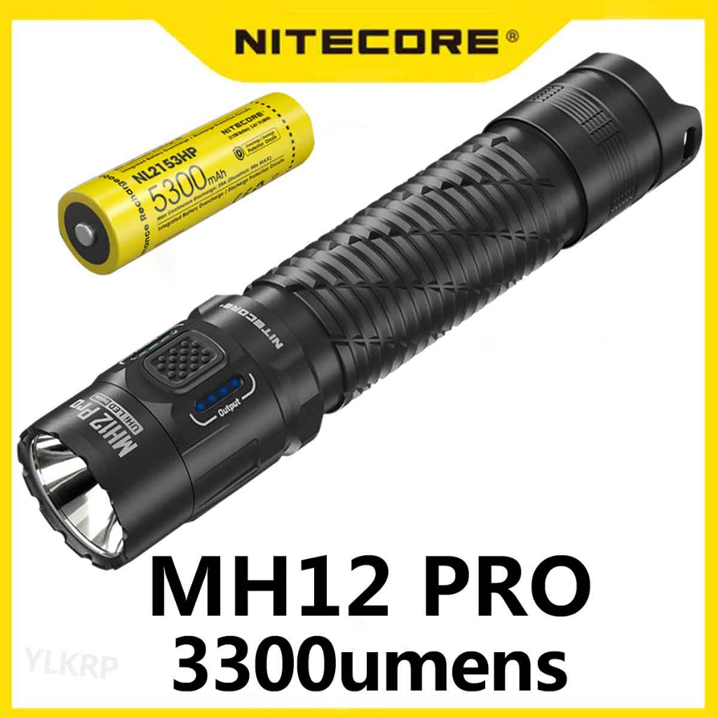 NITECORE MH12 PRO 3300 Lanterna De Lúmen Com Luzes De Exibição De ...
