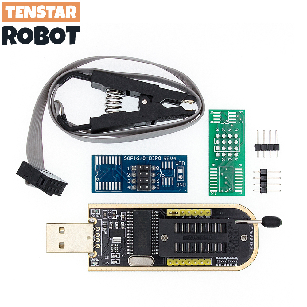 CH341A Módulo CH341 24 25 Série EEPROM Flash BIOS Programador USB 93CXX/25CXX/24CXX | Shopee Brasil