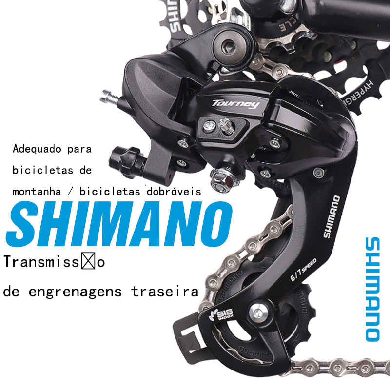 Shimano TOURNEY TY Descarrilhador Traseiro de Estrutura Longa 6 /7 ...