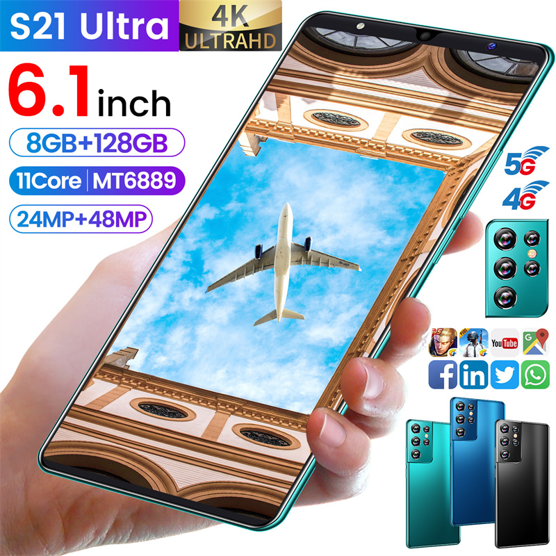 Celular S21 Ultra 6.1inch 8GB RAM 128GB ROM | Shopee Brasil