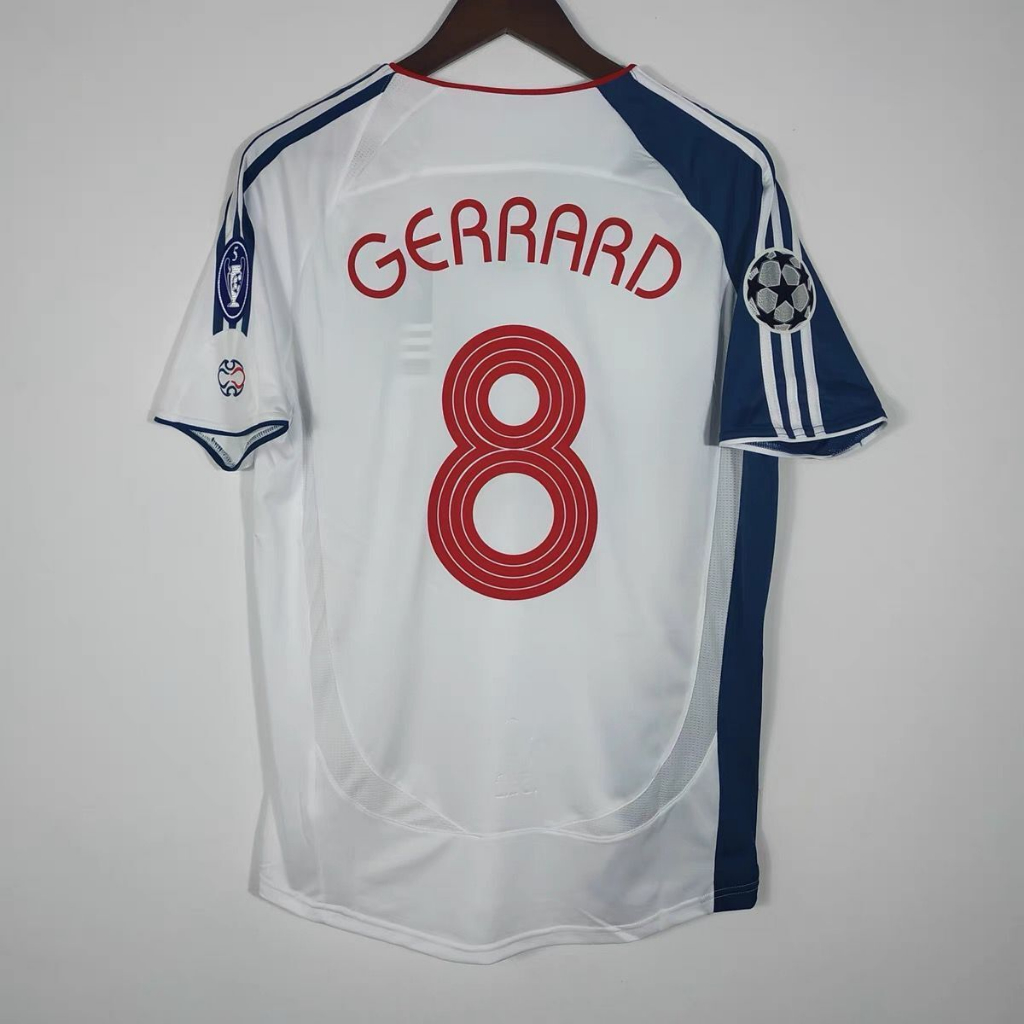06-07 LIV Fora 3A Camisa De Futebol retro Personalizada 8 # GERRARD/9 ...