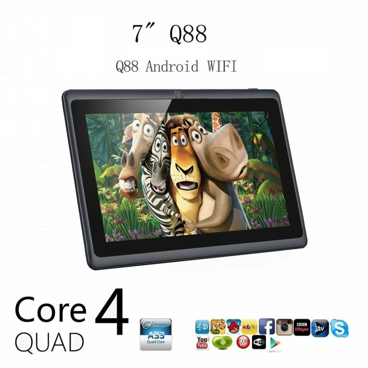 Tablet Infantil Novo Super Barato 7 Polegadas Q88 30W Android Com ...