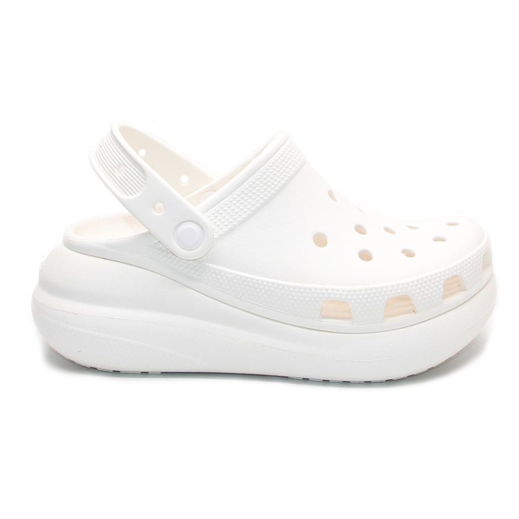Crocs Sapatos Femininos Novos De Praia Puff Plataforma Casuais White ...