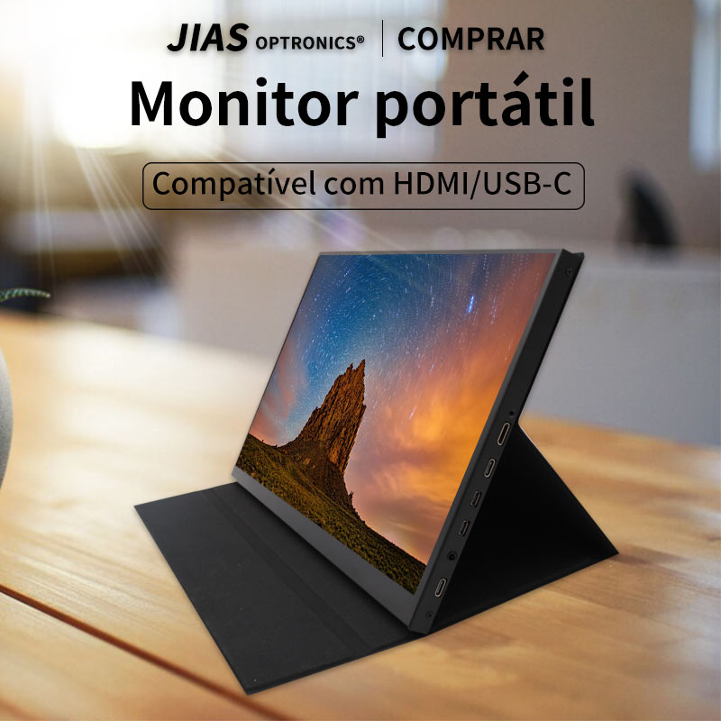 Tela IPS portátil de 14 polegadas com suporte HDMI /USB-C3. 1 Tela de ...